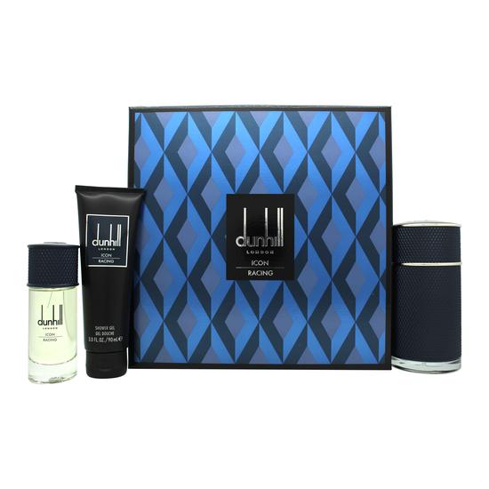 Dunhill London Icon Racing Blue Gift Set 100ml Eau De Parfum + 30ml Eau ...