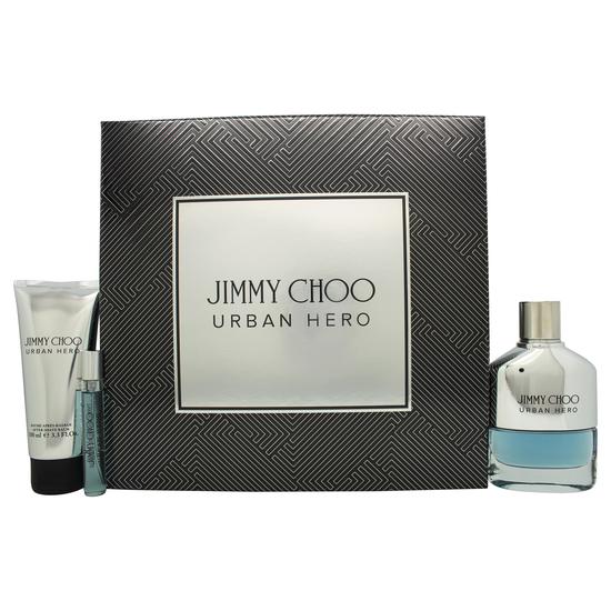 Jimmy Choo Urban Hero Gift Set 100ml Eau De Parfum + 100ml Aftershave ...