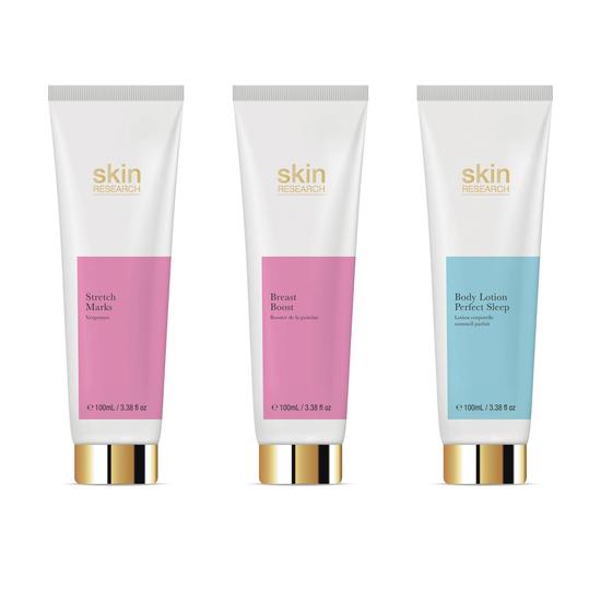 Skin Research Breast Boost, Stretch Mark Cream, Body Lotion Kit