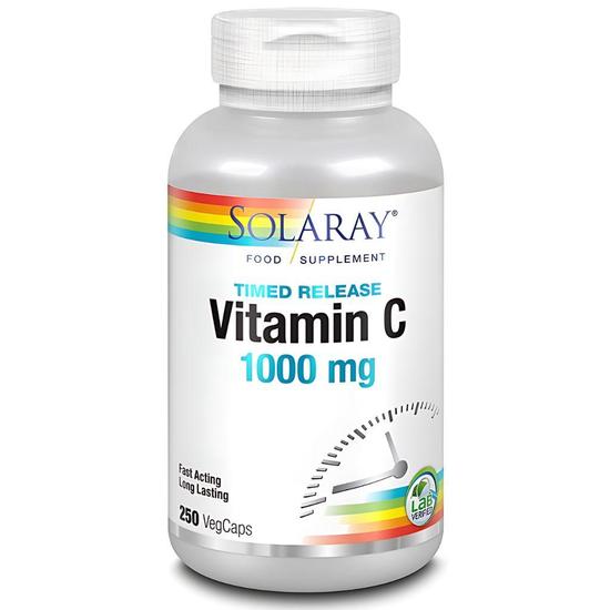 Solaray Vitamin C Two Stage Time Release 1000mg Capsules | Cosmetify
