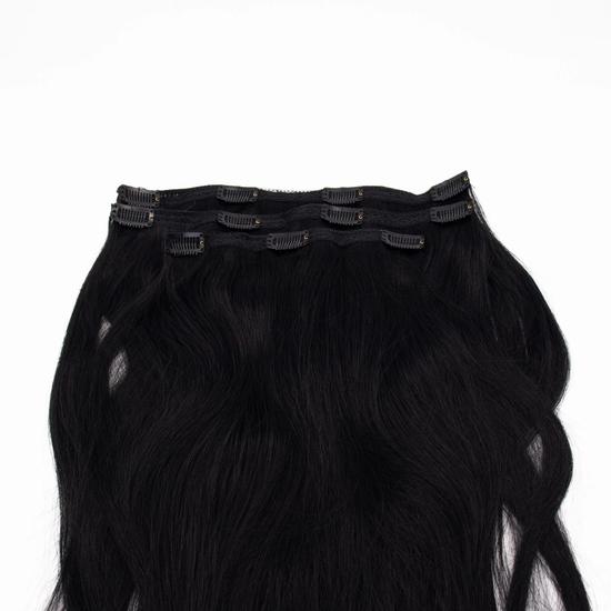 Beauty Works Deluxe Clip-in 20 Inch Extensions Jet Set Black