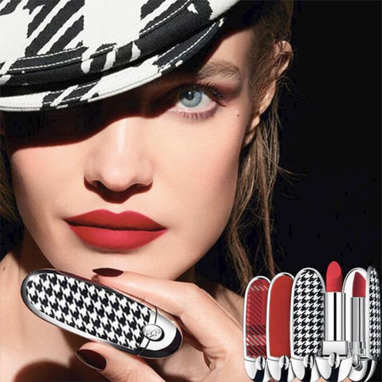 GUERLAIN Rouge G Luxurious Velvet Lipstick Case Tweed In Paris