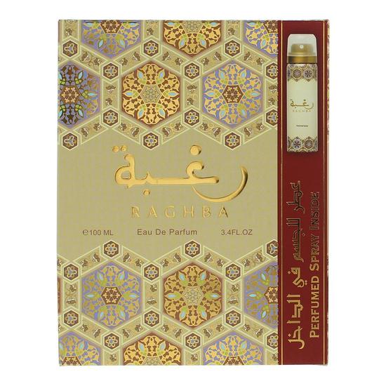Lattafa Raghba Eau De Parfum 100ml + Deodorant Spray 50ml Gift Set