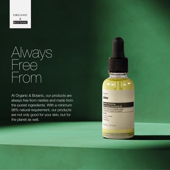 Organic And Botanic Nutrition Restoring Skin And Beard Grooming Oil
