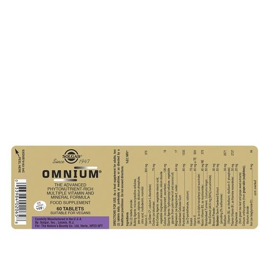 Solgar Omnium Tablets | Sales & Offers